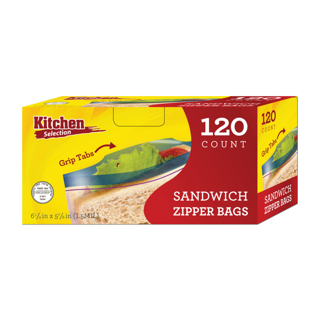 Grip Tab Sandwich Bags - 120 Count | The Closeout Connection