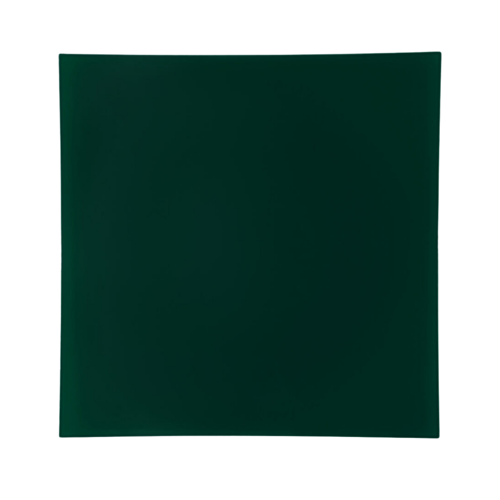 Square Flat Dark Green Chargers 13" - 4 Count
