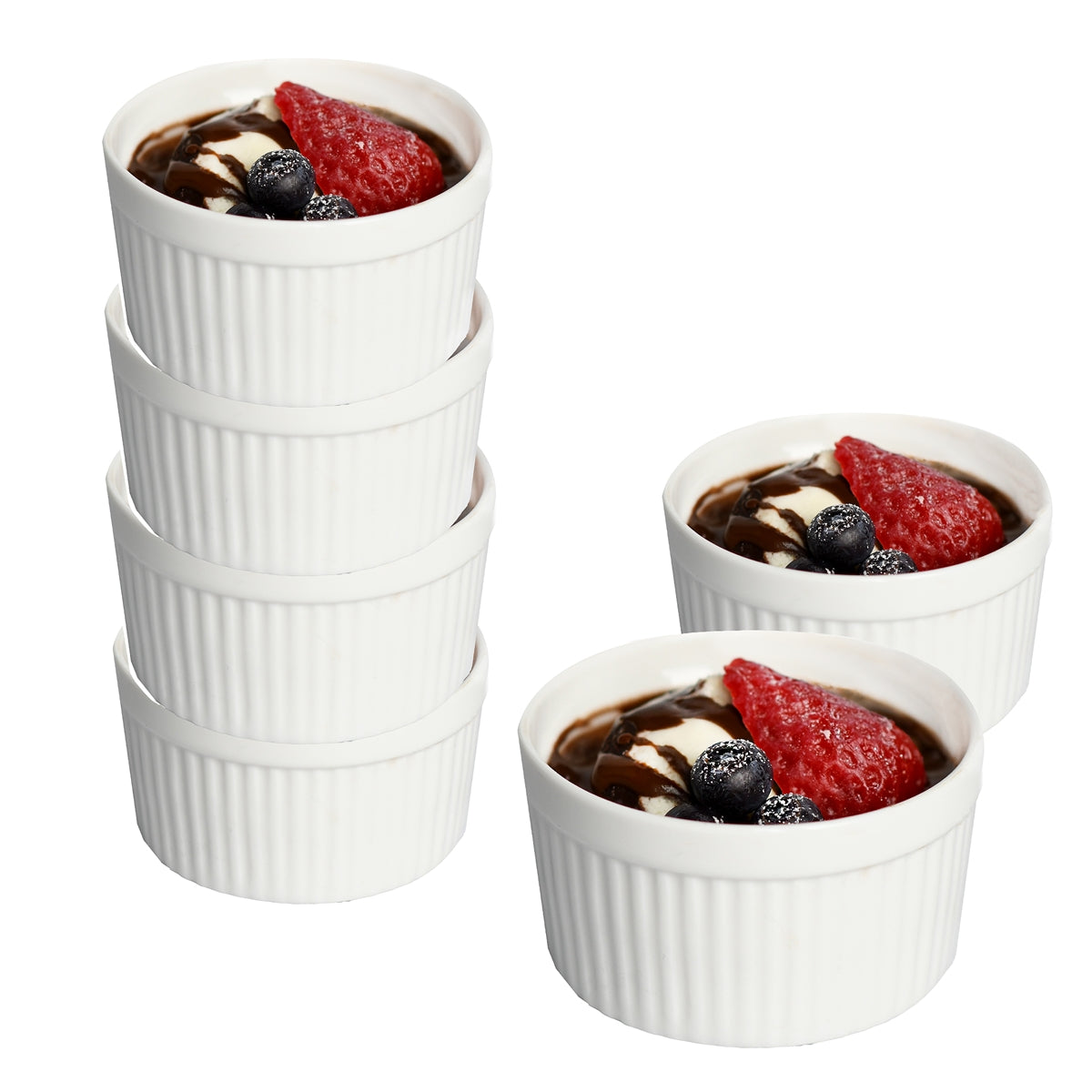 Small Mini Porcelain Ramekin Set of Six | The Closeout Connection